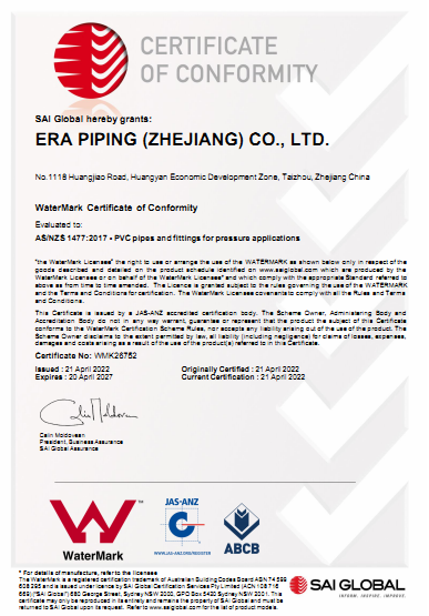 AS/NZS 1477 PVC-U Pressure Pipes and Fittings, Authoritative Products ...